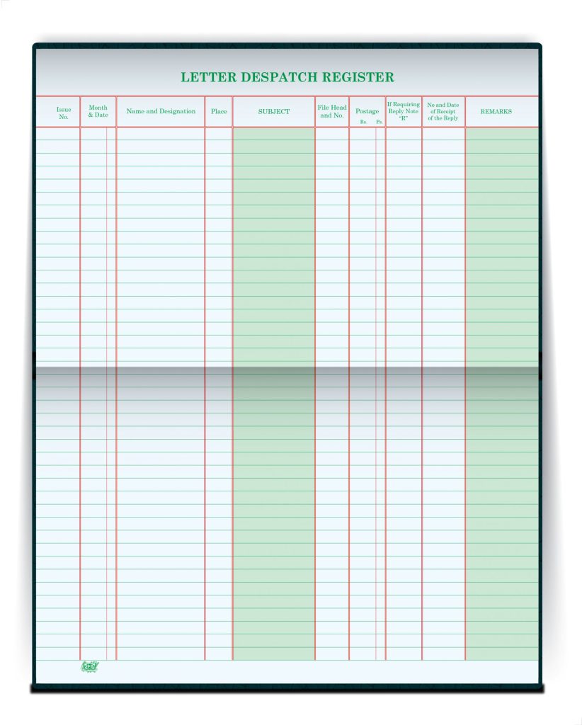 Letter Dispatch register 1Qr imported paper – Online Stationery ...